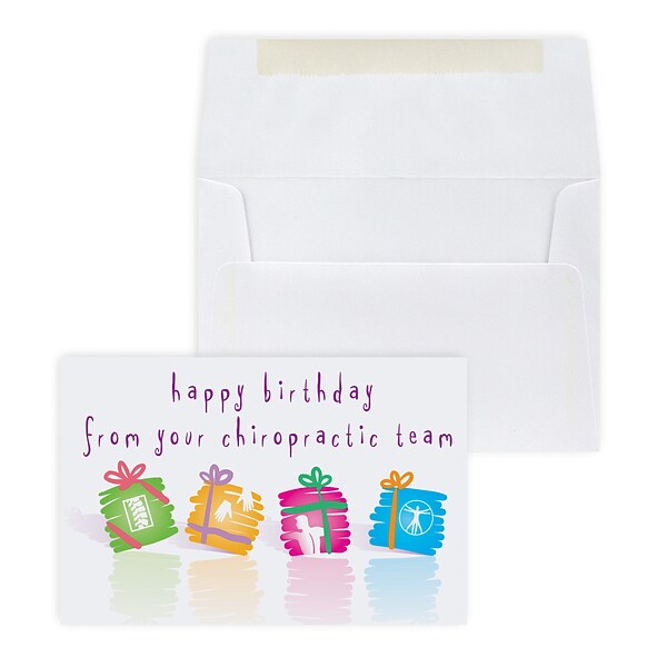 Custom Happy Birthday Chiropractor Greeting Cards, With Envelopes, 4" x ...
