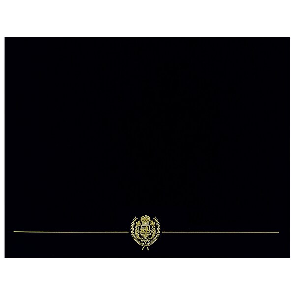 Great Papers Classic Crest Certificate Holders, 12" x 9.38", Black, 25 ...