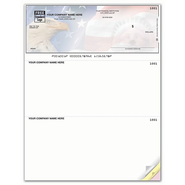 Custom Laser Top Checks, Unlined, 1 Ply, 1 Color Printing, Prem Check ...