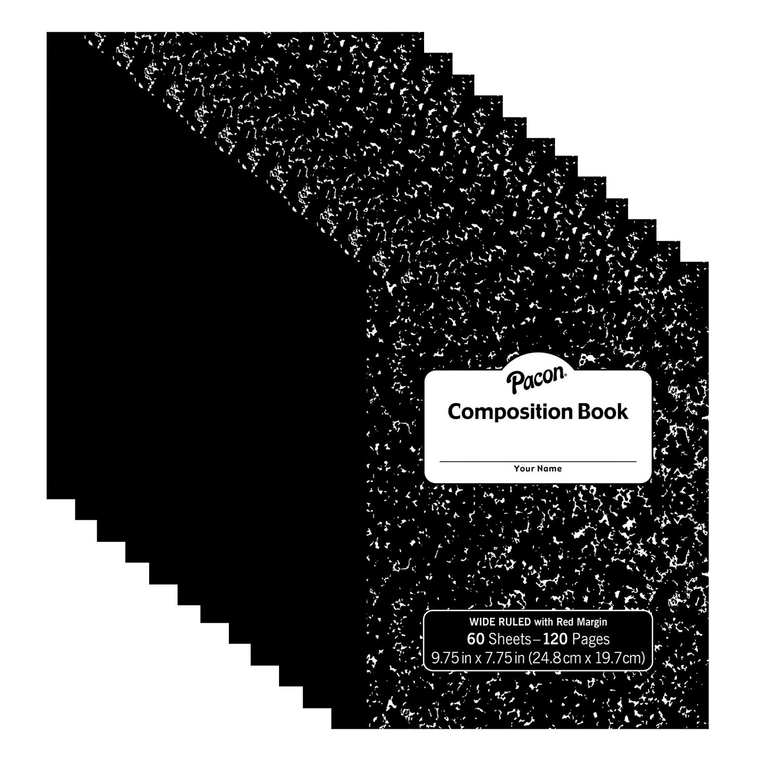 Pacon® Softcover Composition Book, 9.75" x 7.5", 3/8" Ruled, 60 Sheets ...