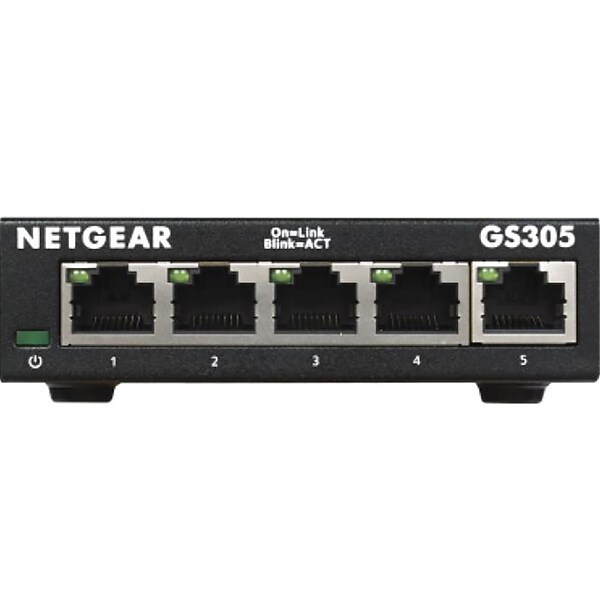 Netgear 300 Series 5-Port Gigabit Ethernet Unmanaged Switch, Black ...