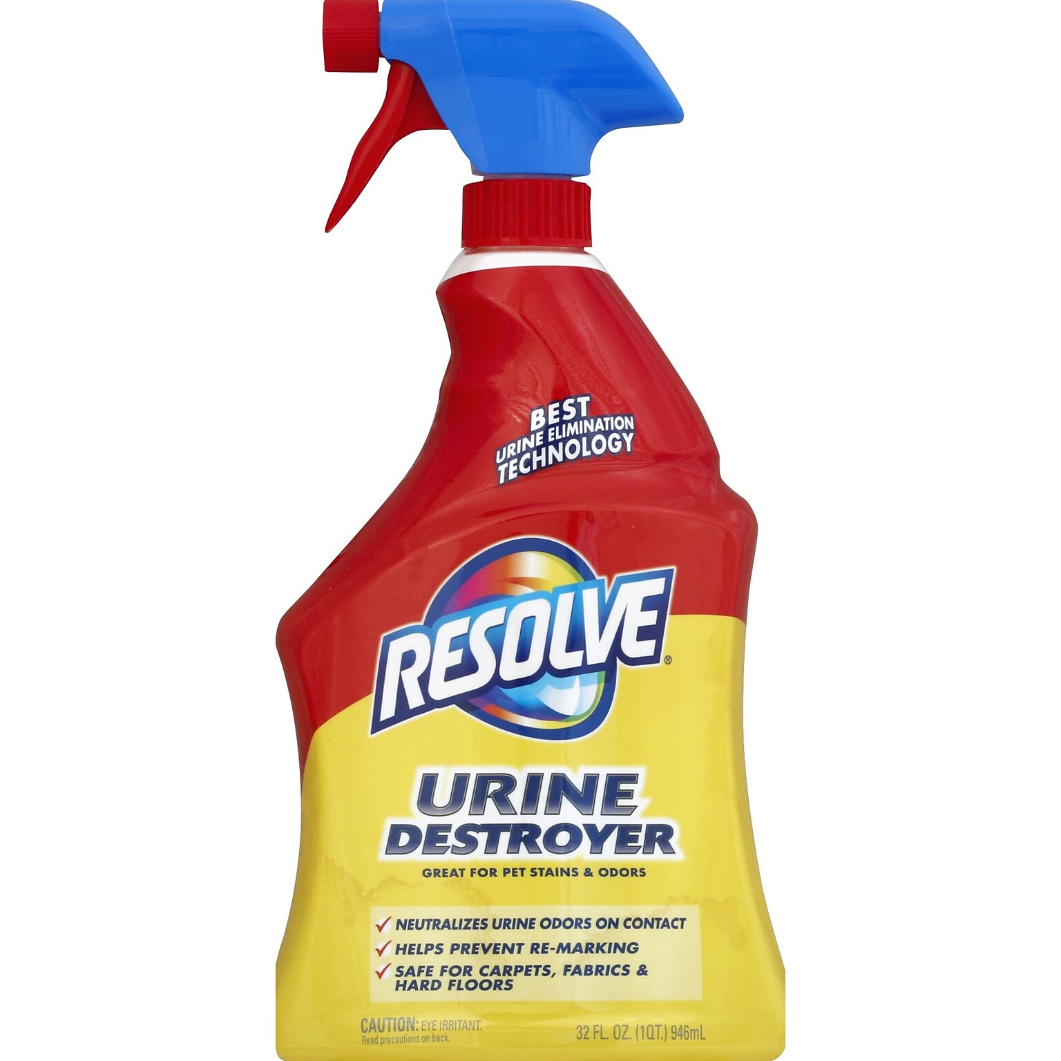 Resolve Urine Destroyer Stain & Odor Remover, 32 oz. Bottle (19200 ...