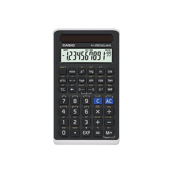 Casio FX-260 Solar II 10-Digit Scientific Calculator, Black | Quill.com