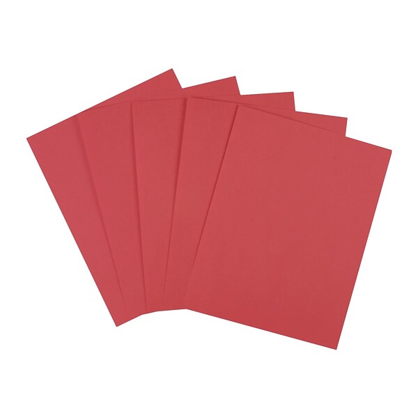 Staples Brights Multipurpose Colored Paper, 20 lbs., 8.5" x 11", Red ...