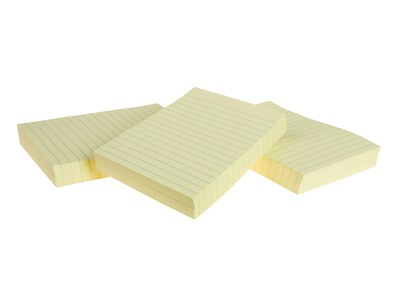 Quill Brand® Self Stick Notes, 3" x 3", Yellow, 100 Sheets/Pad, 12 Pads ...