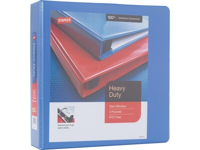 1/2 Binders 3 Ring Staples Heavy-Duty 1.5" D-Ring Binders (3-Pack ...