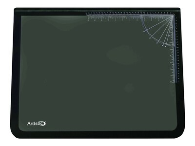 Artistic Logo Pad Anti-skid Rubber Desk Pad, 24"L x 19"W, Black/Clear ...