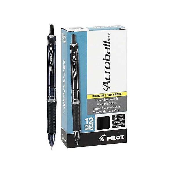 Pilot Acroball Colors Advanced Ink Retractable Ballpoint Pens, Medium ...