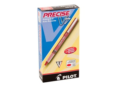 Pilot Precise V7 Rollerball Pens, Fine Point, Red Ink, Dozen (35352 ...