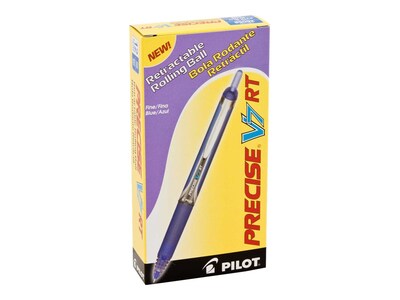 Pilot Precise V7 RT Retractable Rollerball Pens, Fine Point, Blue Ink ...