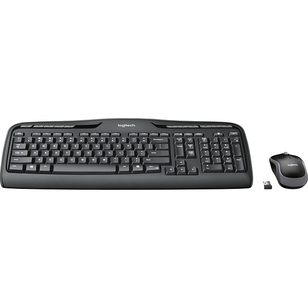 Logitech Desktop MK320 Wireless Keyboard & Mouse, Black (920-002836 ...