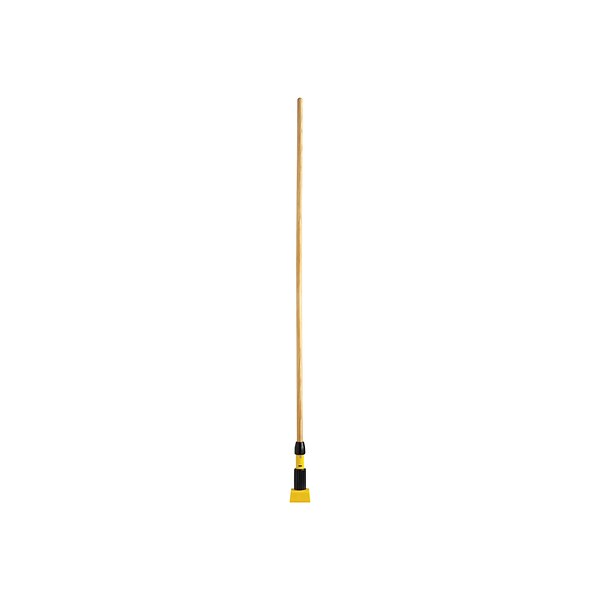 Rubbermaid Gripper 60" Wood Wet Mop Handle, Yellow/Natural ...