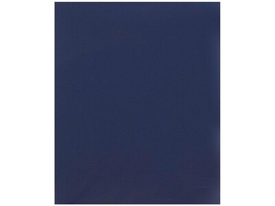 JAM Paper® Laminated Glossy 2 Pocket Presentation Folders, Navy Blue ...
