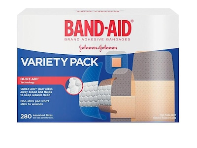 Band-Aid Variety Pack Assorted Sheer Fabric Adhesive Bandages, 280/Box ...