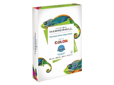Hammermill Premium Color Copy Cover Paper, 80 lbs, 11" x 17", White ...