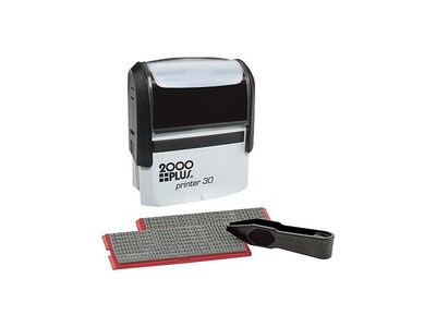2000 Plus Printer 30 Pre-Inked Stamp Set, Letters/Numbers, Black Ink ...