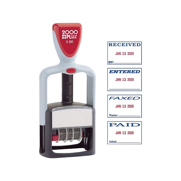 2000 Plus Printer S 260 Date Stamp - Blue & Red Inks (032519) | Quill.com