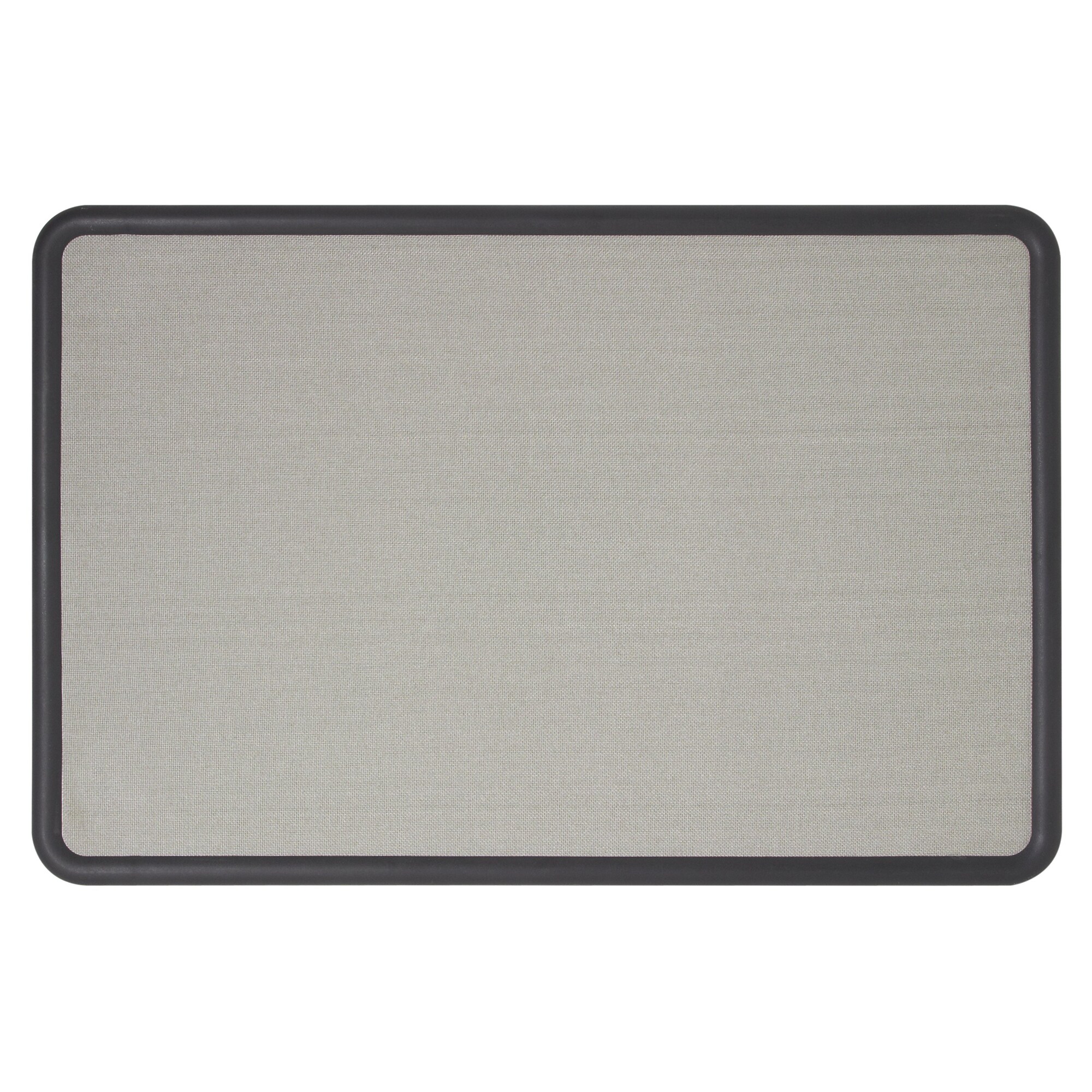 Quartet Contour Fabric Bulletin Board, Black Frame, 3'H x 4'W (7694G ...