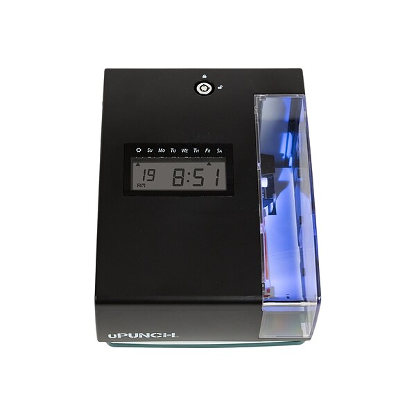 uPunch Digital Time Clock & Date Stamp Punch Card System, Black (CR1000 ...
