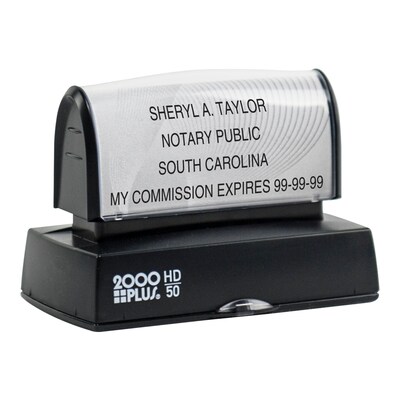 Custom 2000 Plus® PI 50 Pre-inked Notary Stamp, 1-5/16" x 2-13/16 ...