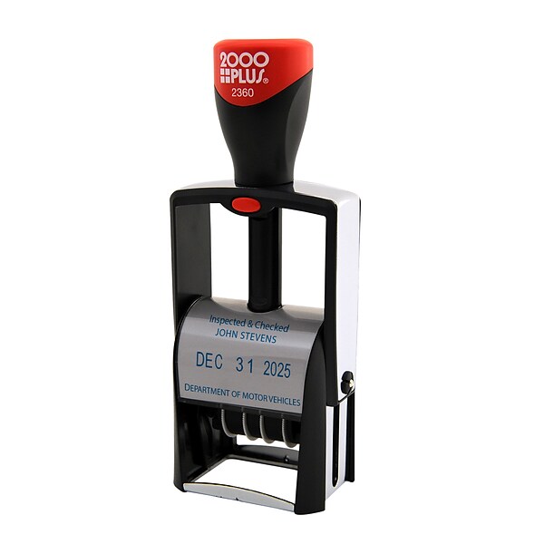 Custom 2000 Plus® Self Inking 2360 Heavy Duty Metal Dater, 1.13" x 1.69 ...