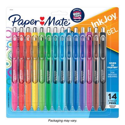 Paper Mate InkJoy Retractable Gel Pens, Medium Point, Assorted Ink, 14 ...