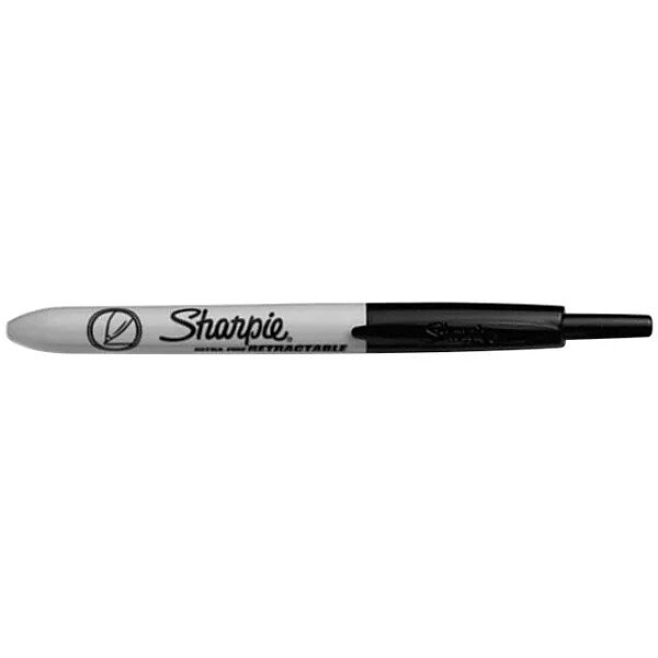 Sharpie Retractable Permanent Marker, Ultra Fine Tip, Black (1735790 ...