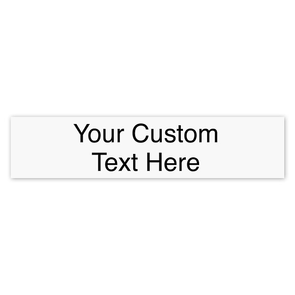 Custom Plastic Engraved Mountable Name Plate Sign, 2" x 10" | Quill.com